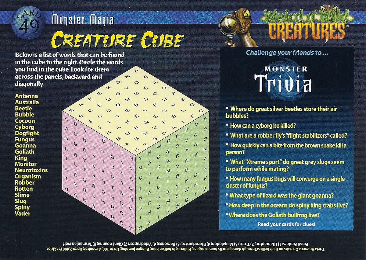 Monster Mania 49 | Weird n' Wild Creatures Wiki | Fandom