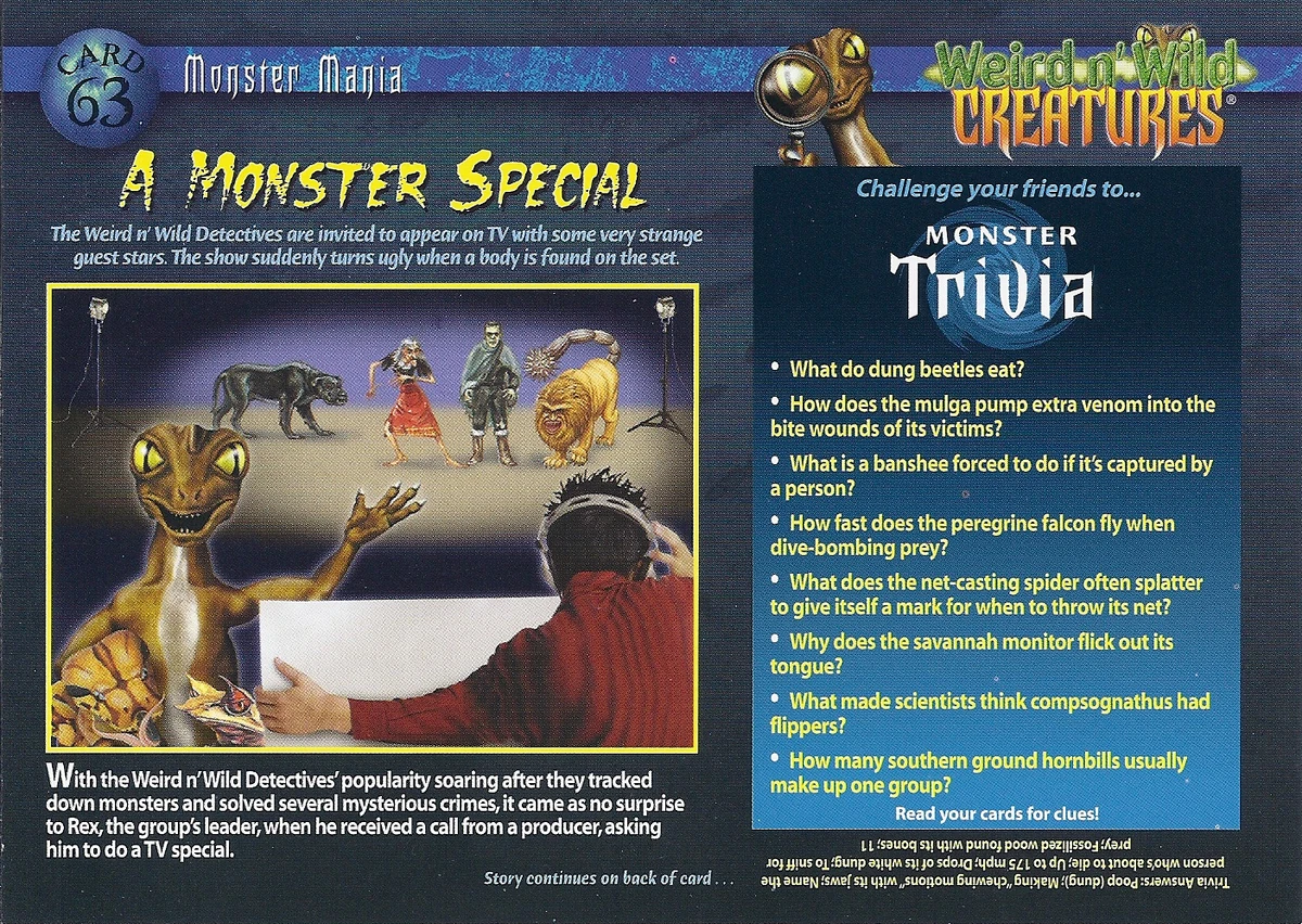 Monster Mania 63 | Weird n' Wild Creatures Wiki | Fandom