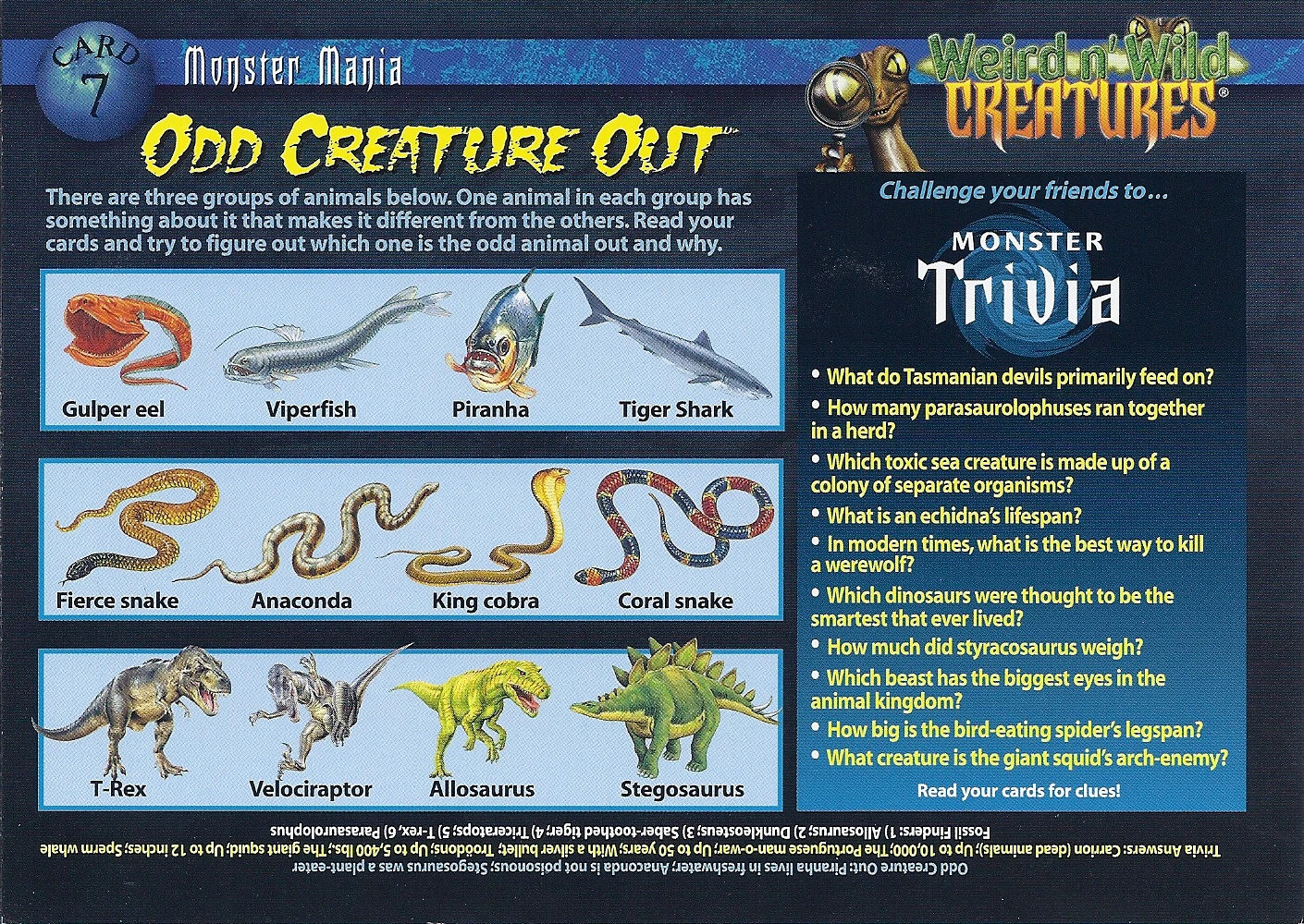 Monster Mania 7 | Weird n' Wild Creatures Wiki | Fandom