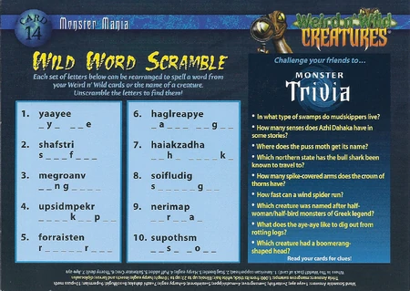 Monster Mania 14 | Weird n' Wild Creatures Wiki | Fandom