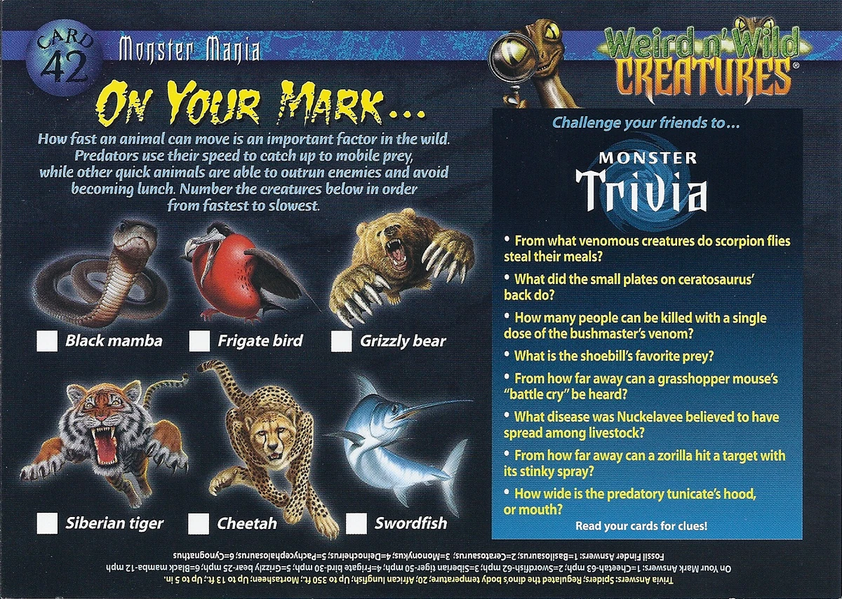 Monster Mania 42 | Weird n' Wild Creatures Wiki | Fandom