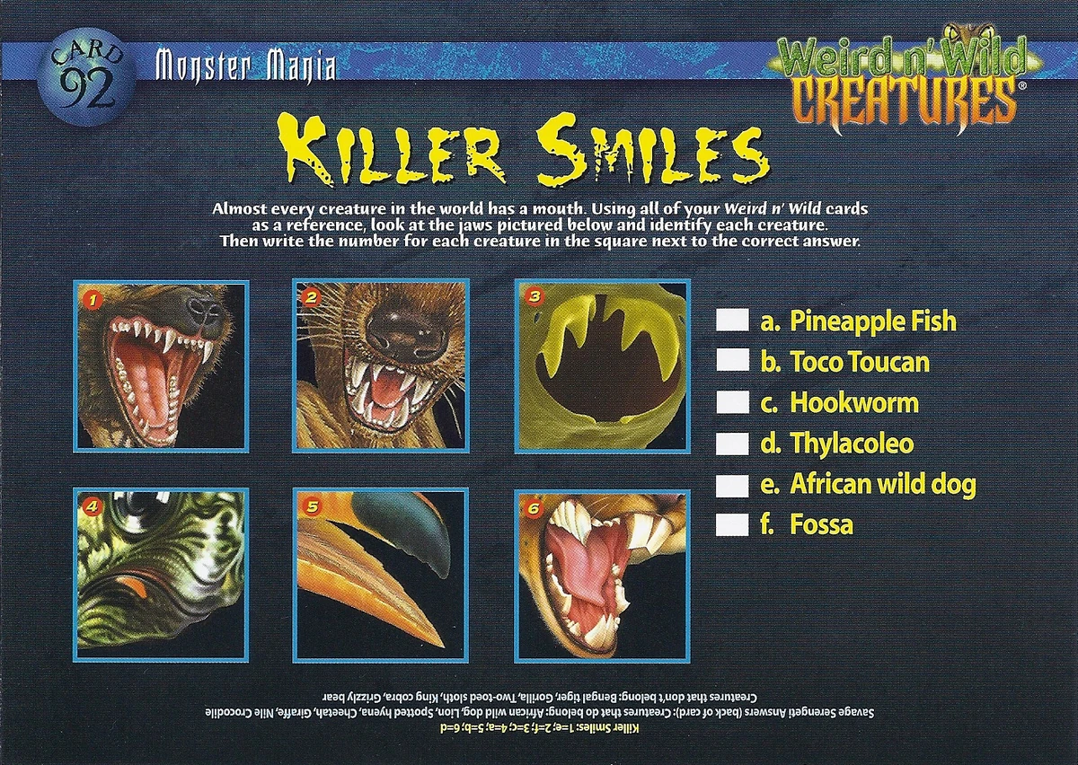 Monster Mania 92 | Weird n' Wild Creatures Wiki | Fandom