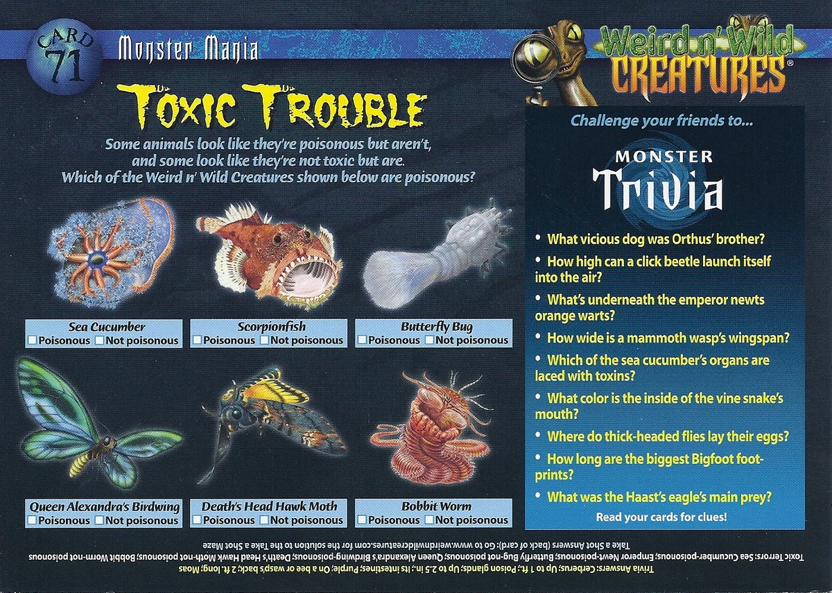 Monster Mania 71 | Weird n' Wild Creatures Wiki | Fandom