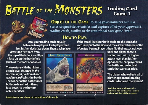 Battle of the Monsters Trading Card Game 1 | Weird n' Wild Creatures ...