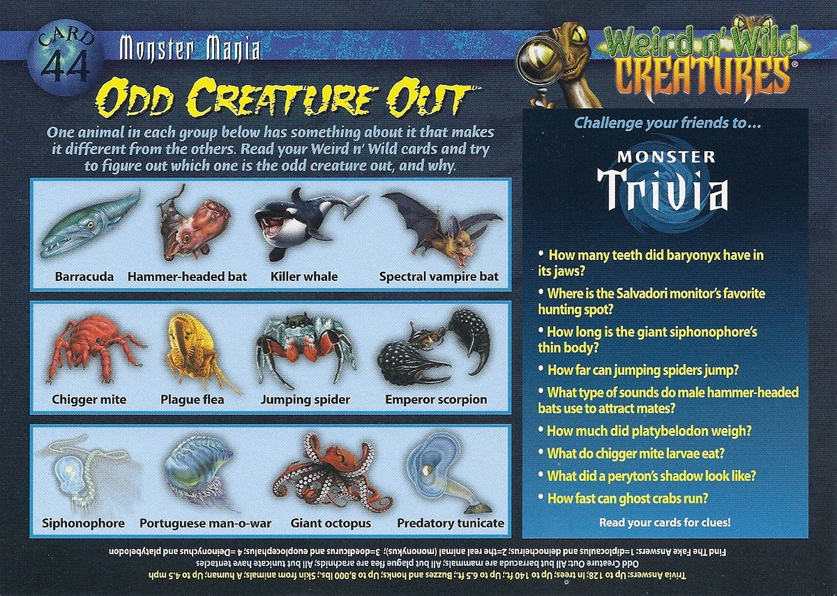 Monster Mania 44 | Weird n' Wild Creatures Wiki | Fandom