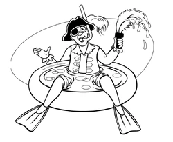 captain feathersword coloring pages