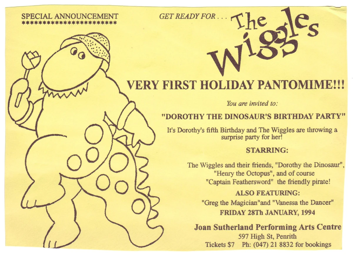 Dorothy the Dinosaur's Birthday Party Tour | Wigglepedia | Fandom