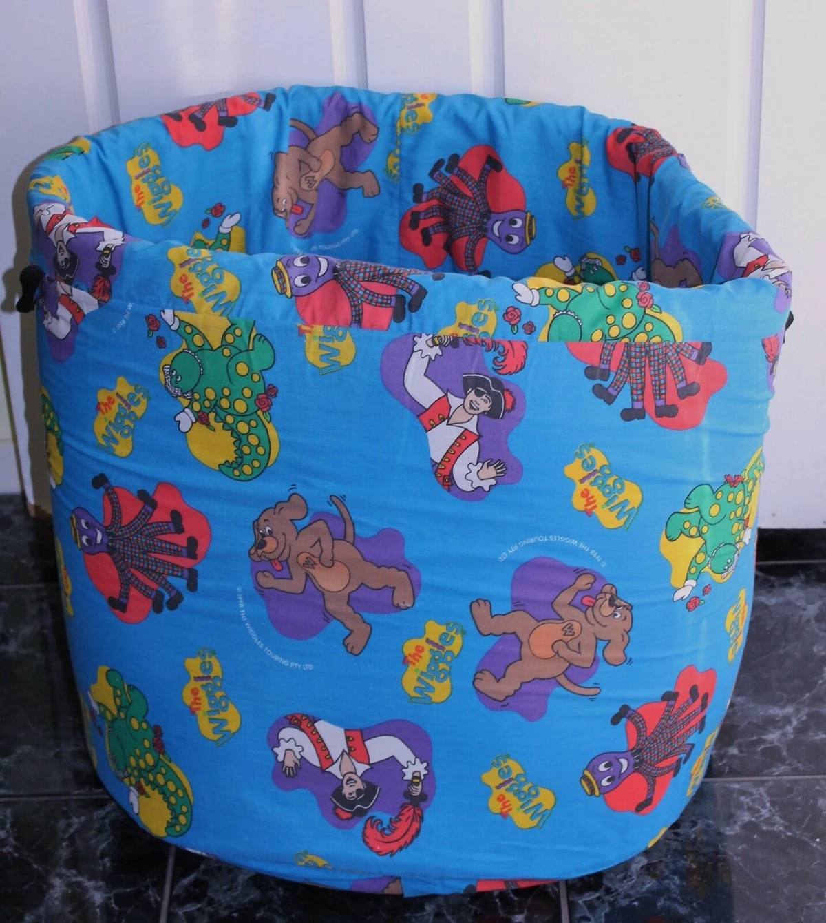 The Wiggles Toy Barrel Hamper Storage Foam Rubber Blue Washable Boys ...