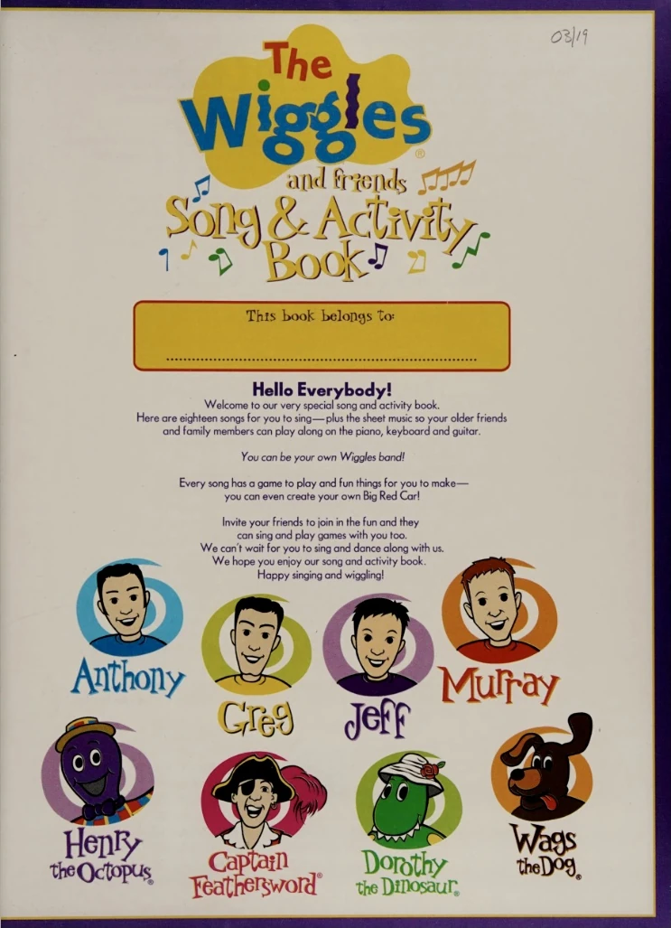 The Wiggles and Friends Song & Activity Book | Wigglepedia | Fandom