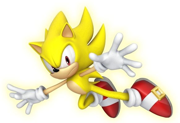 Super Sonic The Hedgehog Flying