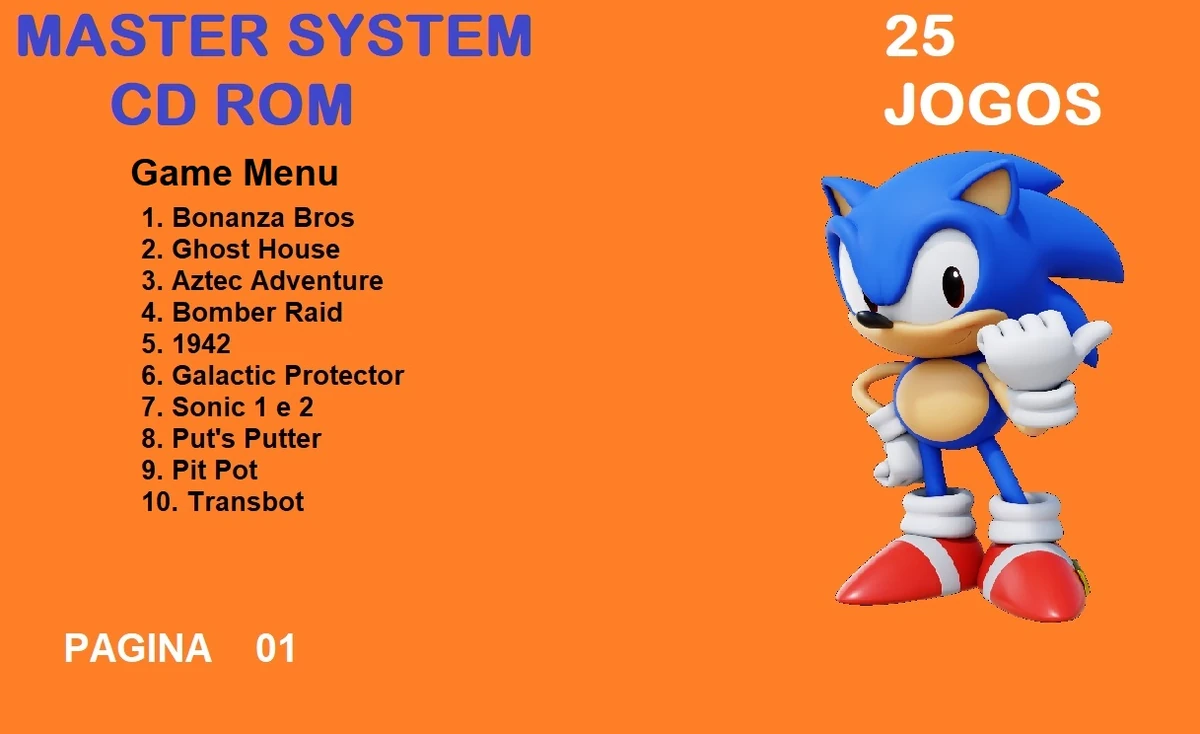 Master System CD Games 25 in 1 | Wiki Rede Globo Montagem Wiki | Fandom