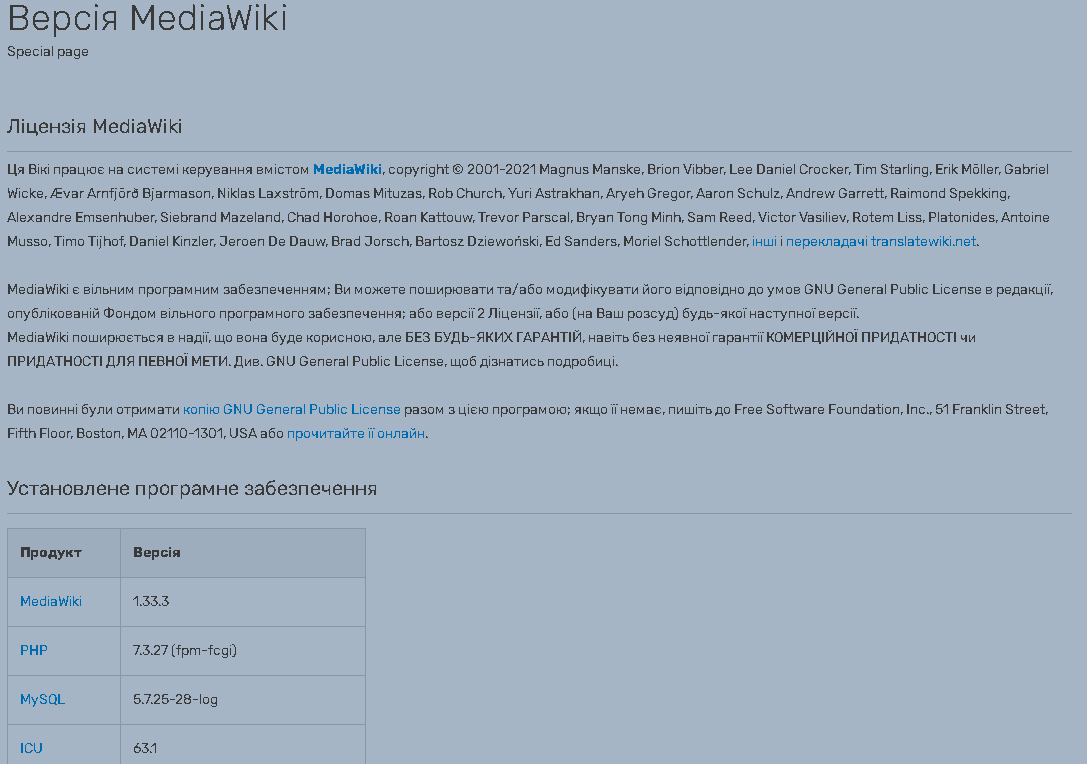 Версія MediaWiki | Вікі про вікі | Fandom
