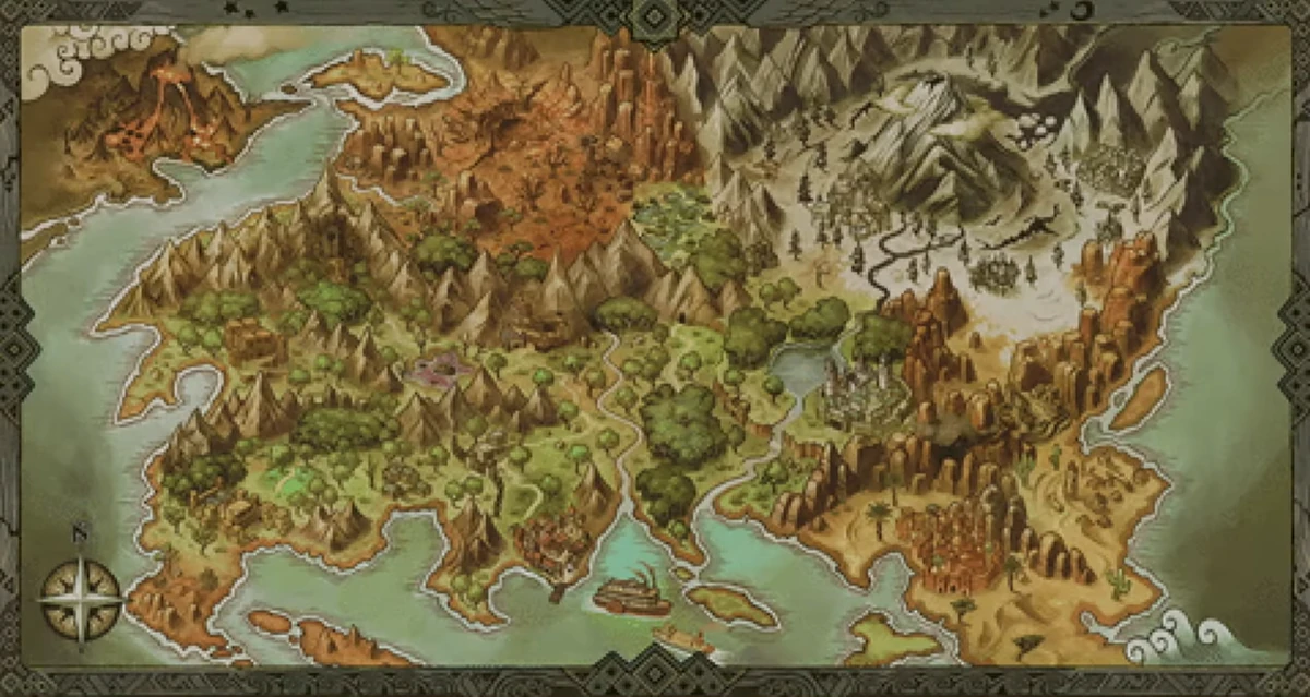 Map of Elesius | Wild Arms Wiki | Fandom