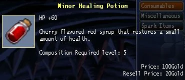 Minor Health Potion | Wind Slayer Wiki | Fandom