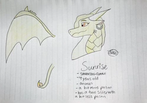 Sunrise (SandWing) | Wings of Fire Fanon Wiki | Fandom