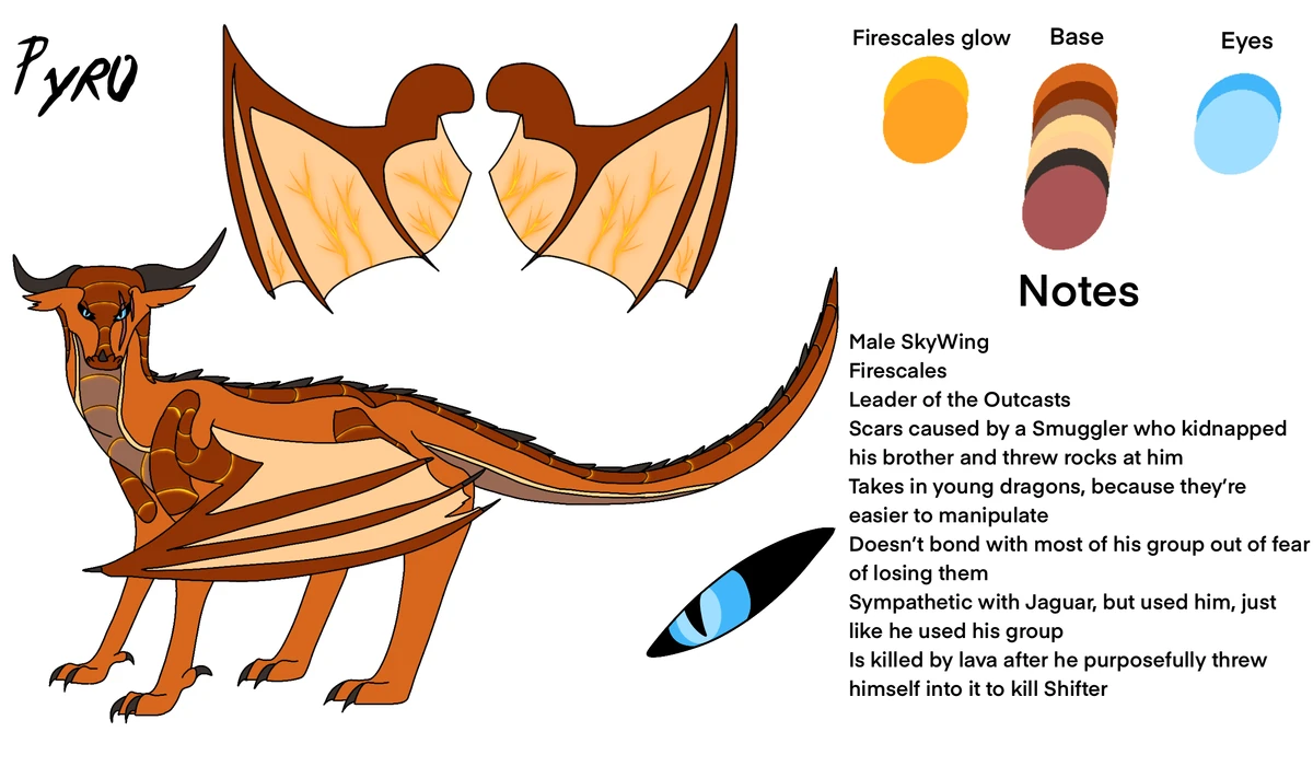Pyro (Snowfire Draws) | Wings of Fire Fanon Wiki | Fandom