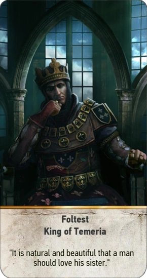 Foltest: King of Temeria (gwent card) | Witcher Wiki | Fandom