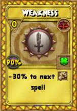Weakness Treasure Card | Wizard 101 Wiki | Fandom