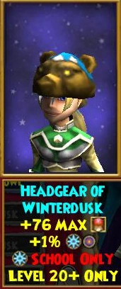 Headgear of the Winterdusk | Wizard 101 Wiki | Fandom