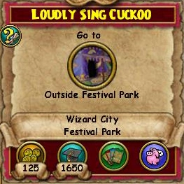 Loudly Sing Cuckoo | Wizard 101 Wiki | Fandom