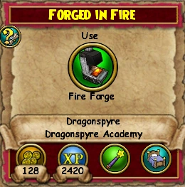 Forged in Fire | Wizard 101 Wiki | Fandom