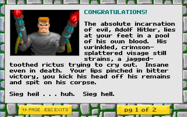 Episode 3: Die, Führer, Die! | Wolfenstein 3D Wiki | Fandom