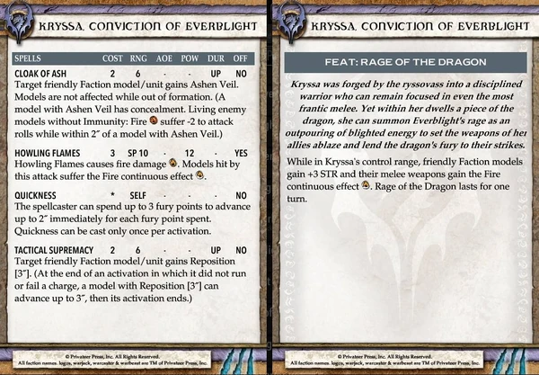 Kryssa, Conviction of Everblight | Wmhthailand Wiki | Fandom