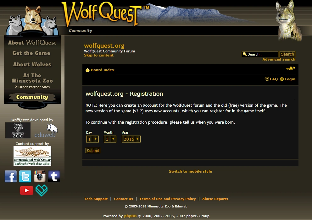 Community Forum/User Control Panel | WolfQuest Wiki | Fandom