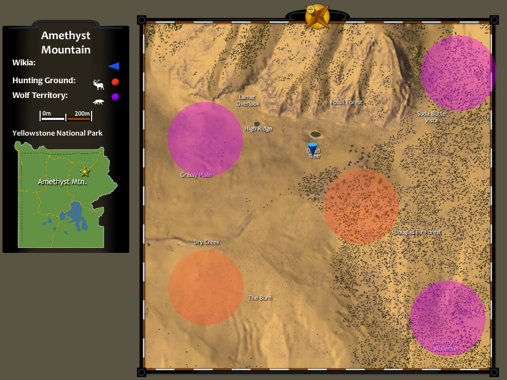 Amethyst Mountain/Map | WolfQuest Wiki | Fandom