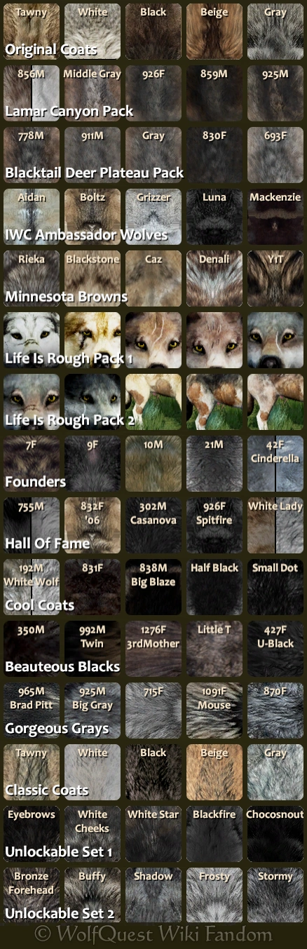 All Coats | WolfQuest Wiki | Fandom