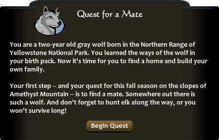 Amethyst Mountain/Quests/Legacy | WolfQuest Wiki | Fandom