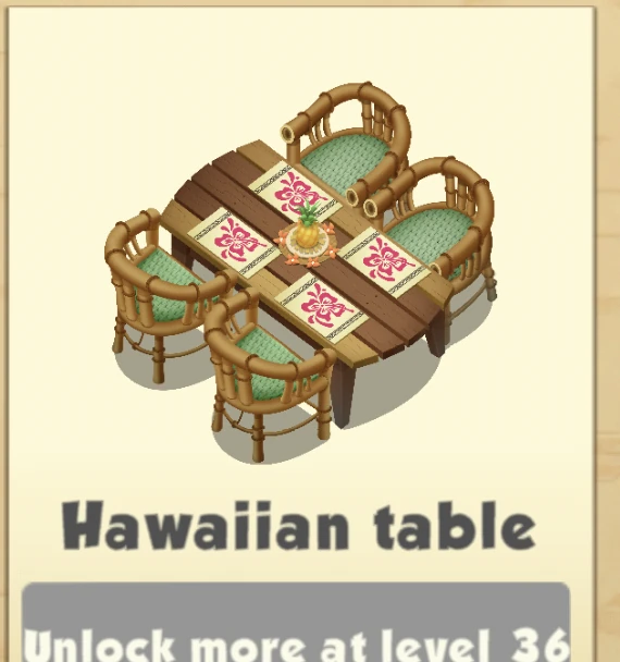 Hawaiian table | World Chef (WC) Game Wiki | Fandom