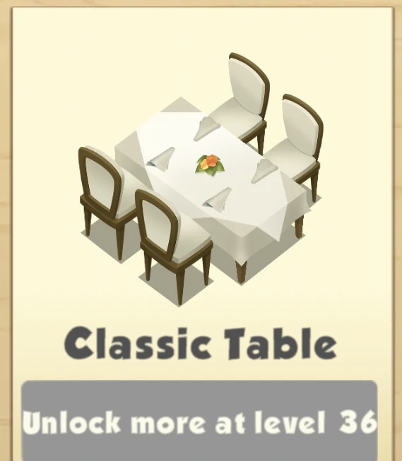 Classic table | World Chef (WC) Game Wiki | Fandom