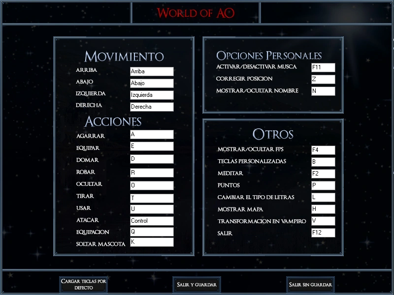 Controles | World Of AO Wiki | Fandom