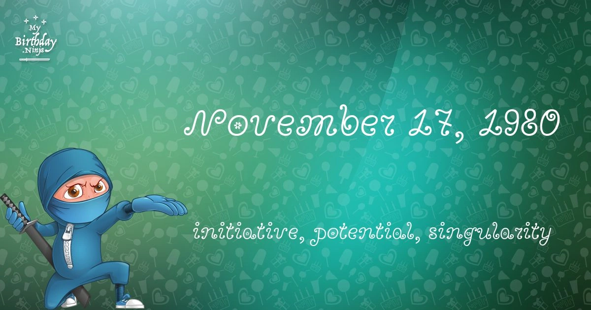 November 17, 1980 | World of Dates Wiki | Fandom