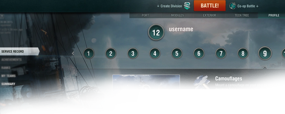 Service Record | World of Warships Wiki | Fandom