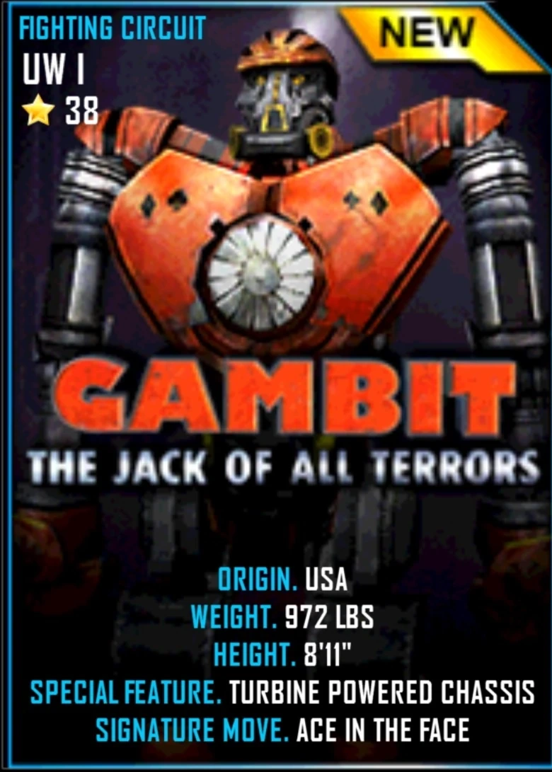 Gambit | World Robot Boxing Wiki | Fandom