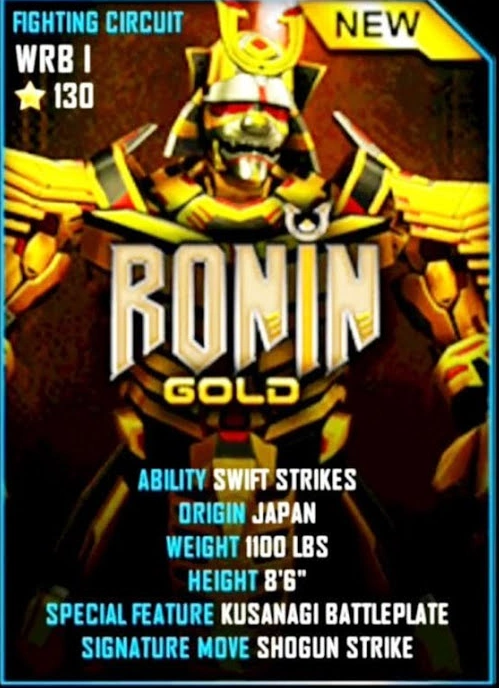 Ronin Gold | World Robot Boxing Wiki | Fandom