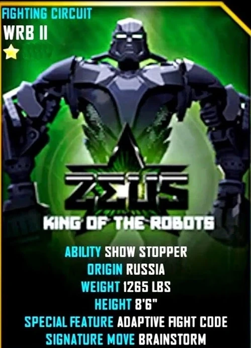 Zeus | World Robot Boxing Wiki | Fandom