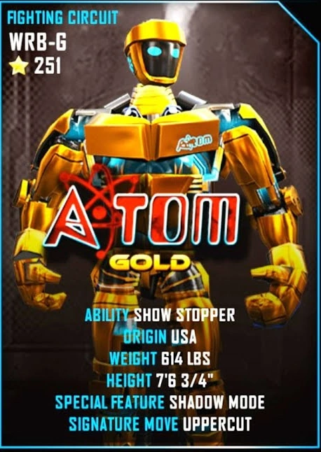 Atom Gold | World Robot Boxing Wiki | Fandom