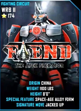 Fiend | World Robot Boxing Wiki | Fandom
