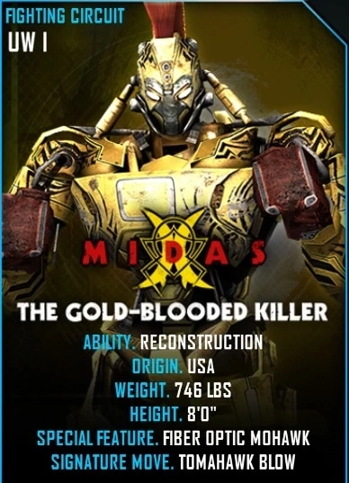 Midas | World Robot Boxing Wiki | Fandom