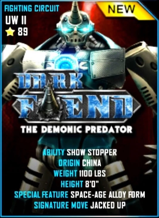Dark Fiend | World Robot Boxing Wiki | Fandom