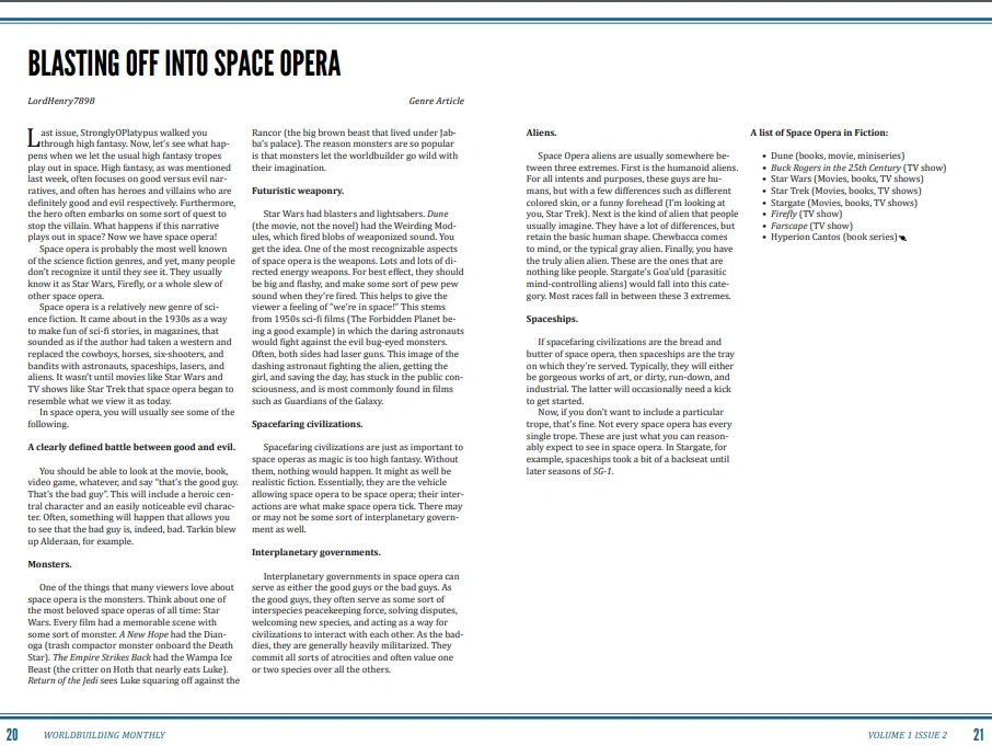 Blasting Off into Space Opera | Worldbuilding Magazine Wiki | Fandom