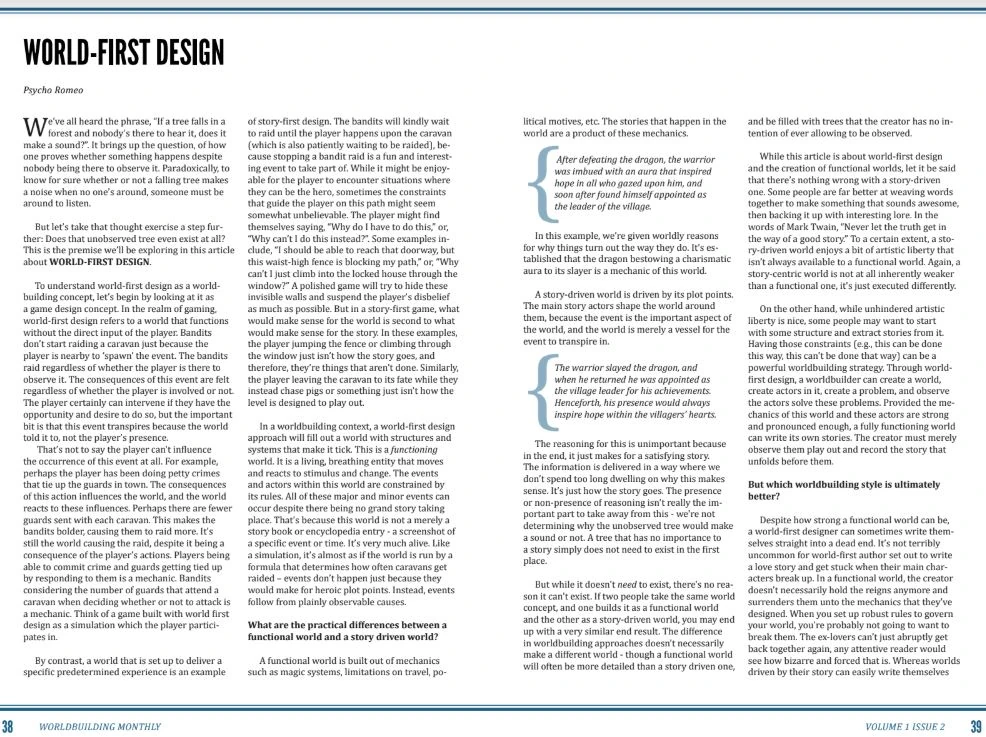 World-First Design | Worldbuilding Magazine Wiki | Fandom