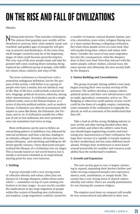 On the Rise and Fall of Civilizations | Worldbuilding Magazine Wiki ...