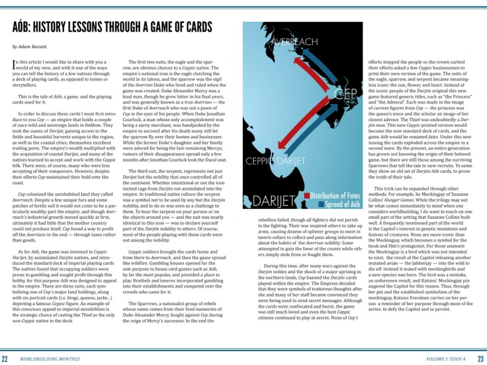 Aób: History Lessons Through a Game of Cards | Worldbuilding Magazine ...