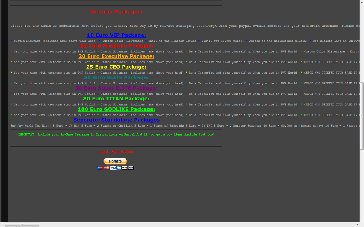 Donate | Worldcraft Wiki | Fandom