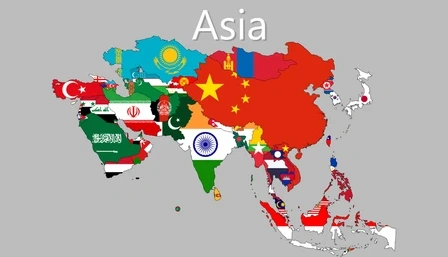 Mapa De Asia Con Países Y Capitales