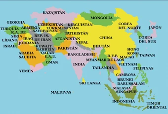 Mapa De Asia Y Capitales Mapa Grande Política Detallada De Asia Del